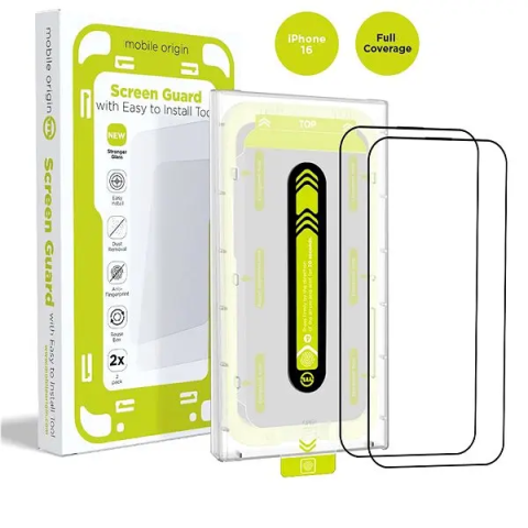 Mobile Origin Screen Guard with easy applicator iPhone 16 2 Pack SGA-F ...