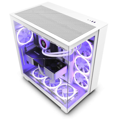 NZXT H9 Flow Tempered Glass Matte White - Számítógép ház: árak ...
