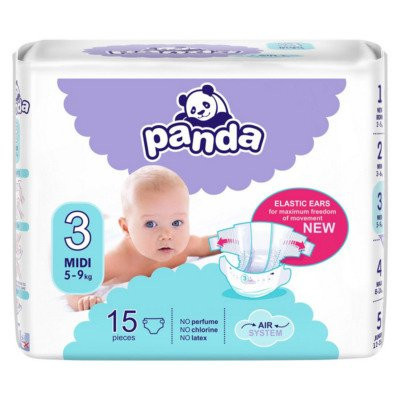 Panda Pelenka Midi 15db/5-9kg - Pelenka: árak, összehasonlítás ...