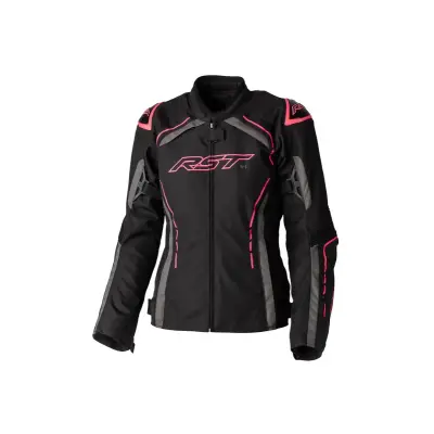 RST Női S1 CE Textil Dzseki - Fekete/Neon Rózsaszín Méret XXL - Motoros ...